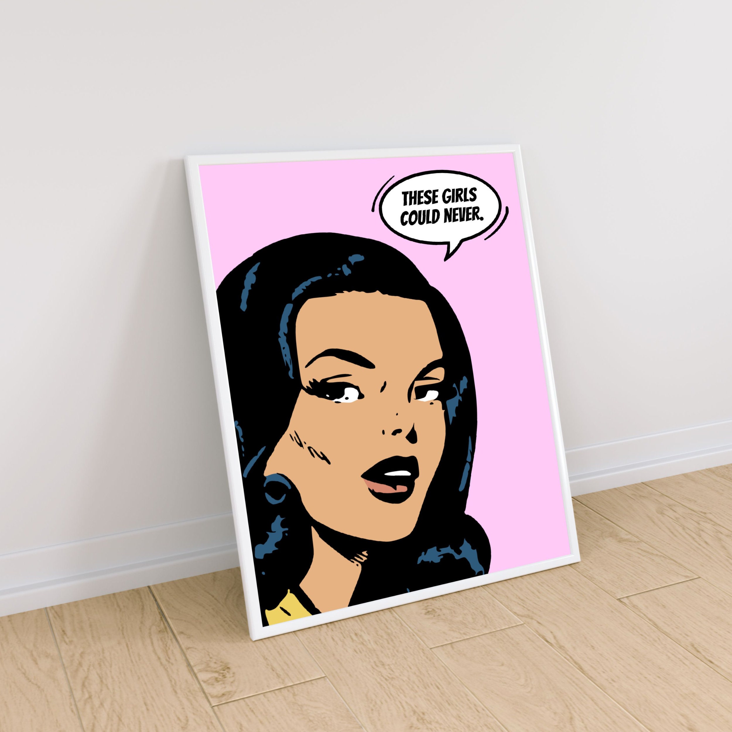 Retro Comic Girl Print Vintage Comic Poster Pop Art Comic - Etsy