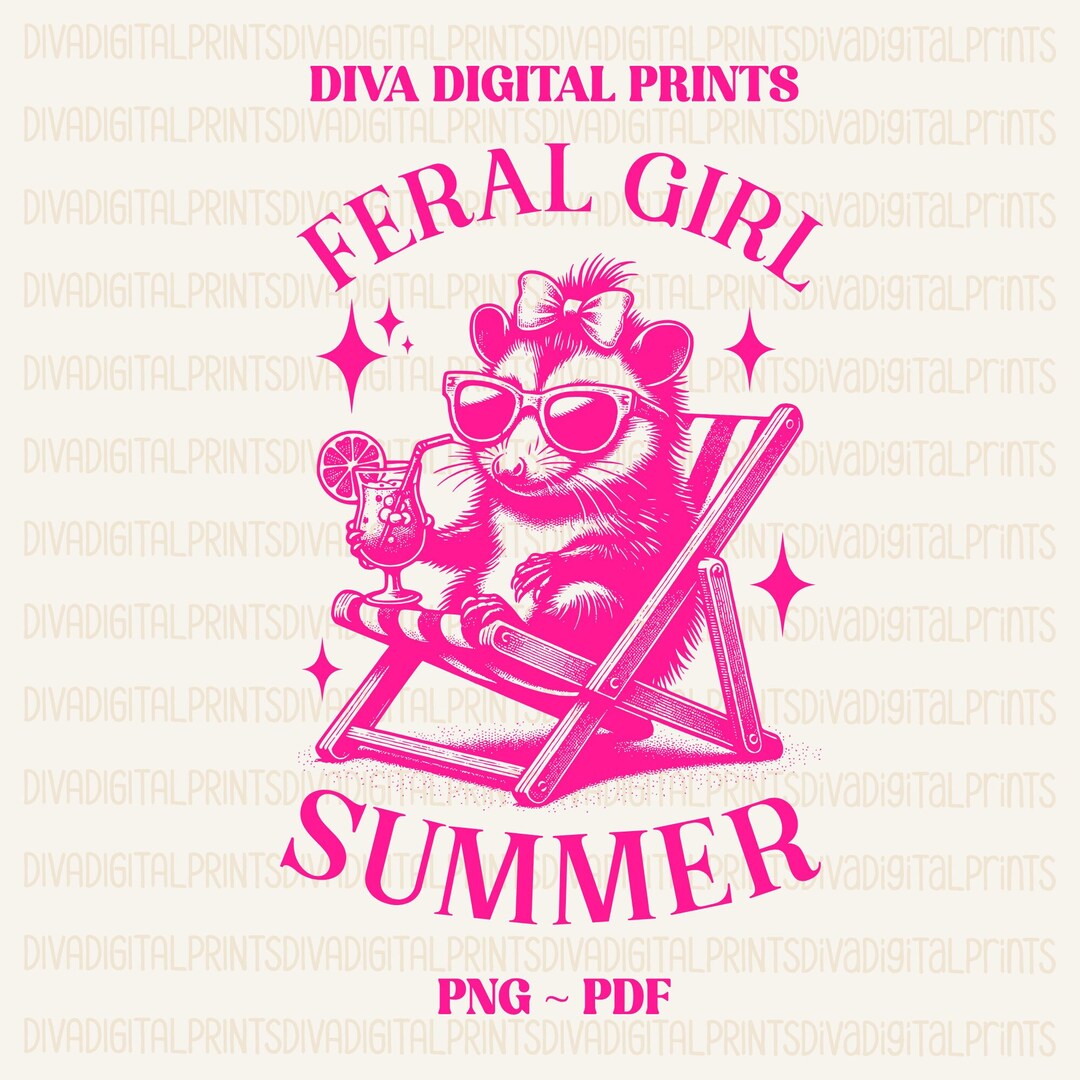 Feral Girl Summer Png Vintage Feral Girl Summer Png Trendy Vintage