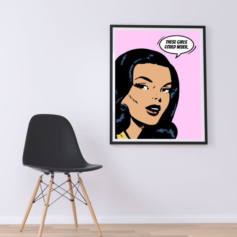 Retro Comic Girl Print Vintage Comic Poster Pop Art Comic - Etsy