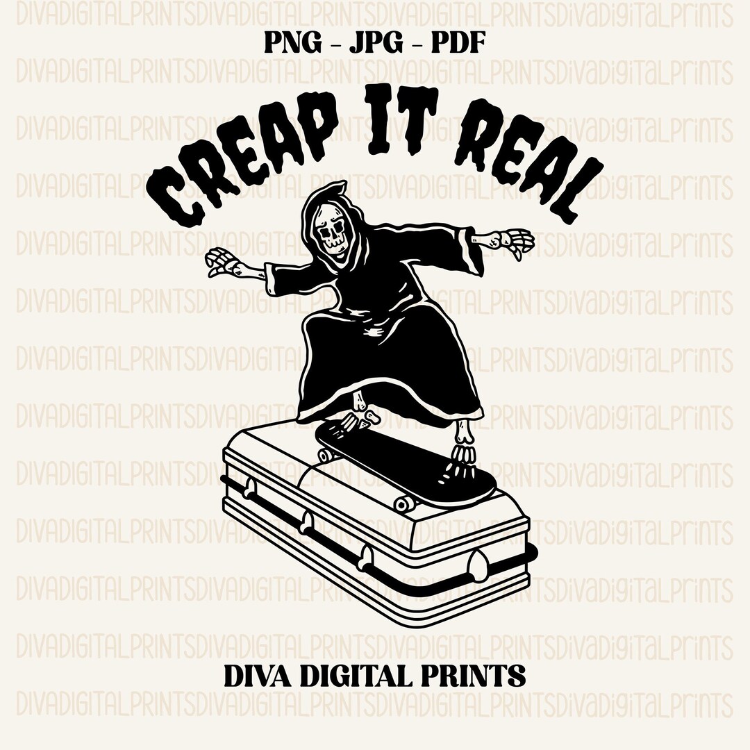 Creep It Real PNG Creap It Real PNG Skeleton Grim Reaper - Etsy