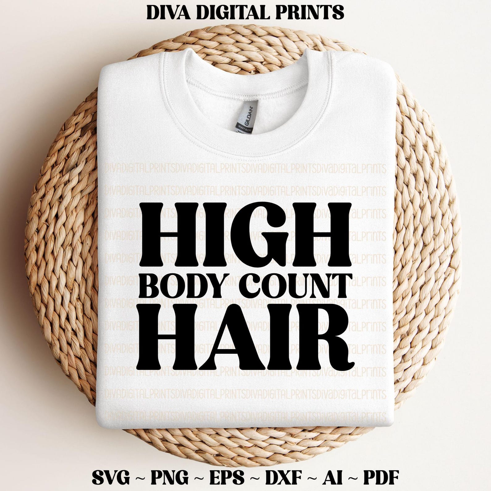 High Body Count Hair SVG, High Body Count Hair PNG, Trendy Funny Design ...