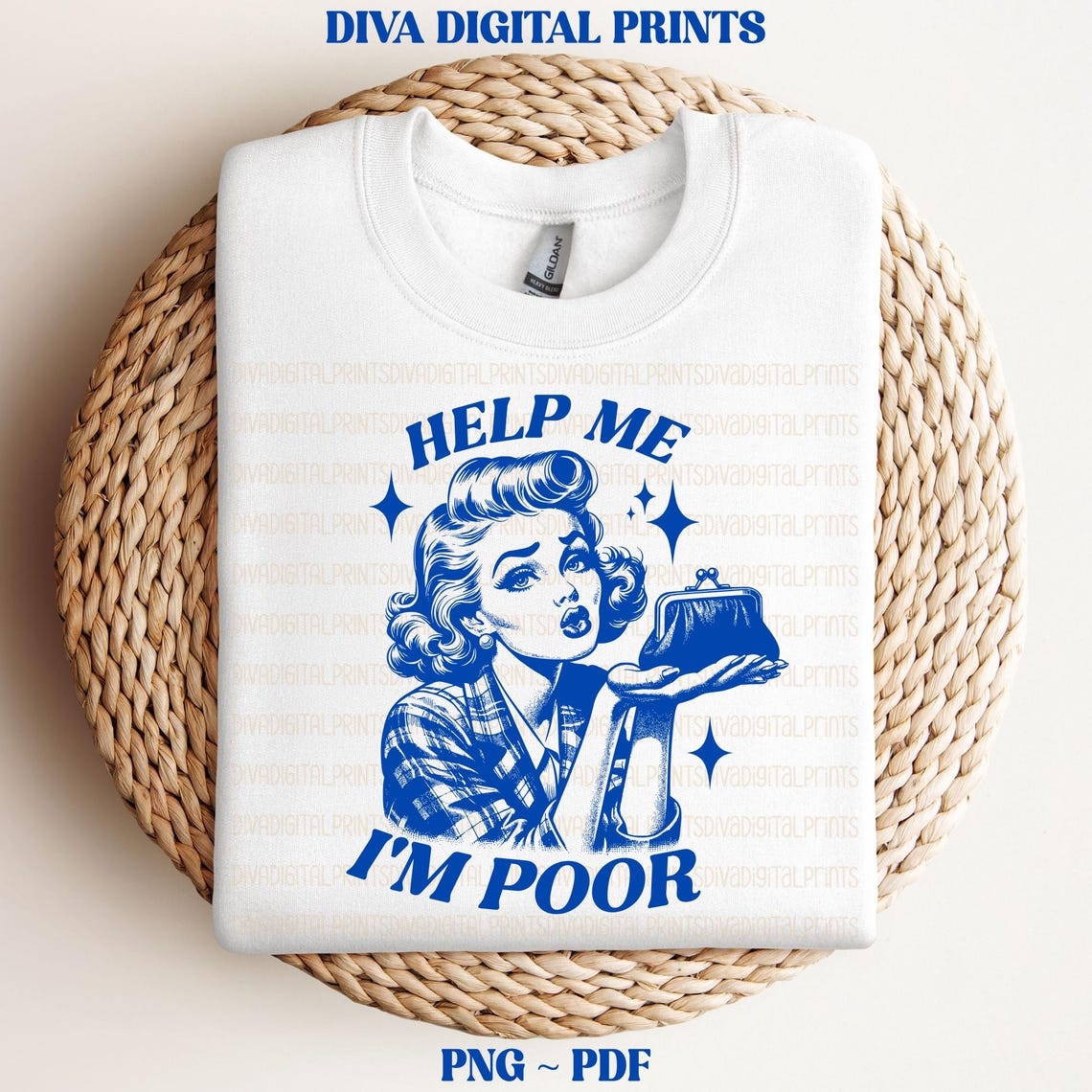 Help Me I'm Poor PNG, Trendy Vintage Retro Funny Design for Graphic ...
