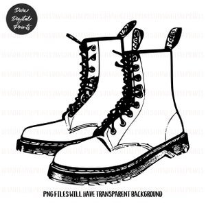 Doc Marten Inspired Boots PNG, SVG, Dr. Doc Martens PNG, Digital ...