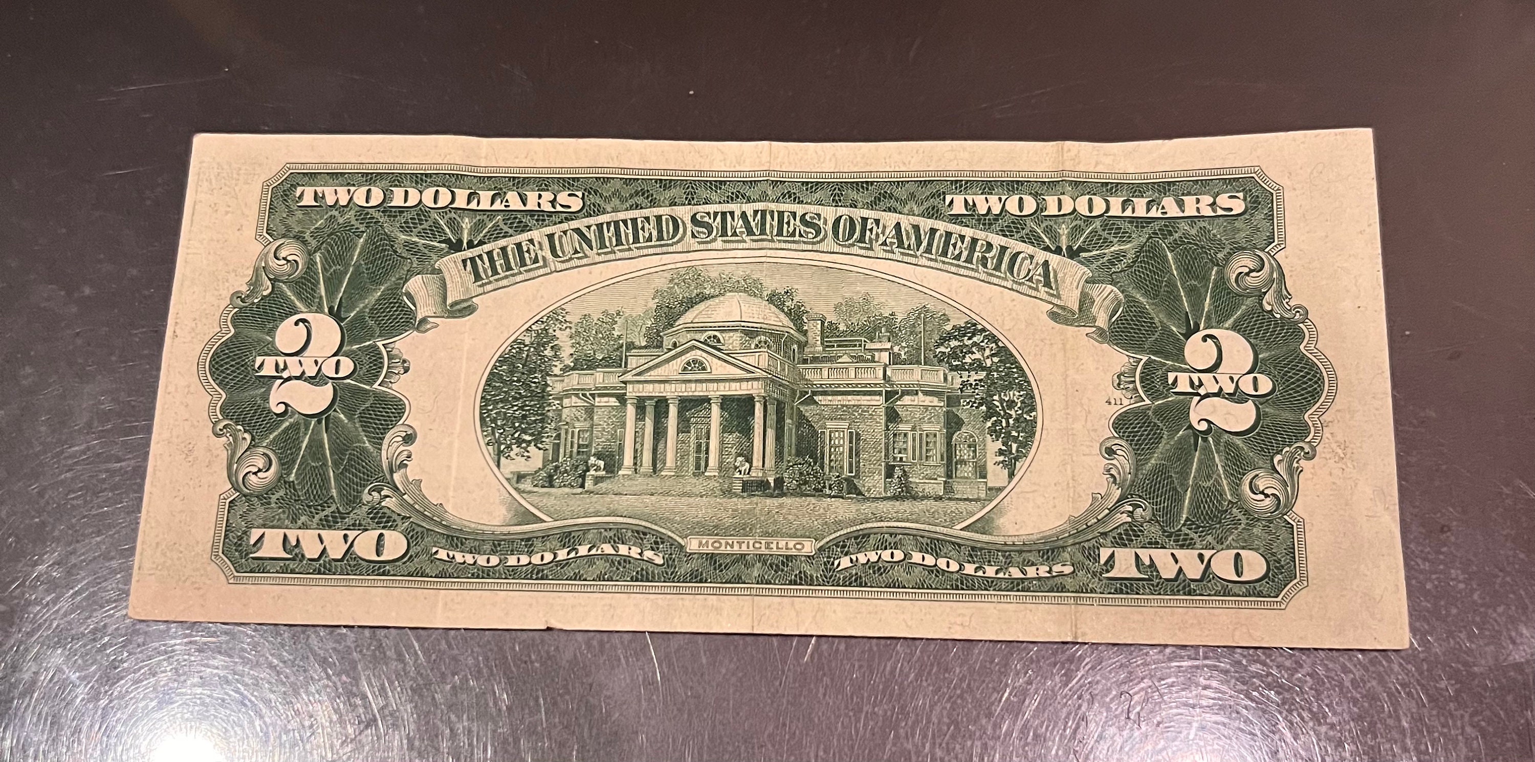 1953 2-dollar Red Seal Bills - Etsy