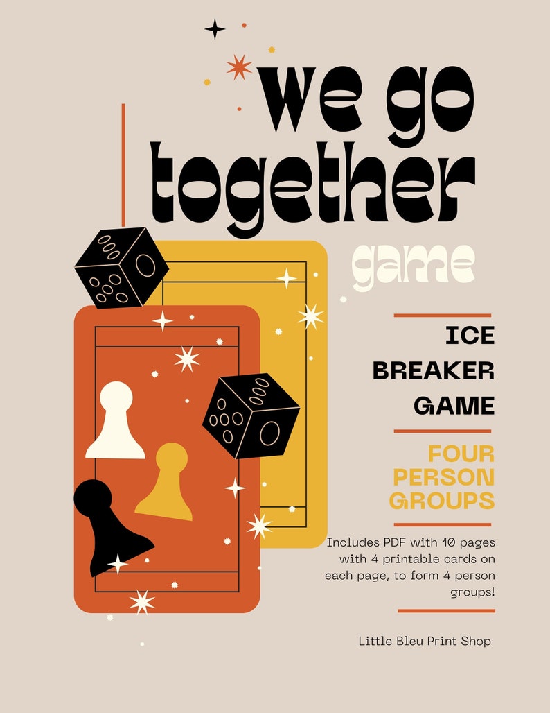 We Go Together Digital Download Ice Breaker Game for Youth Group ...