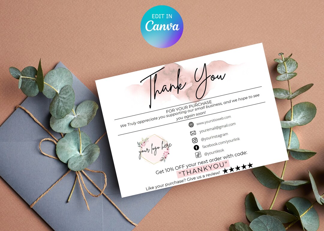 Thank You Template Archivo SVG Templado De Gracias - Etsy Ireland