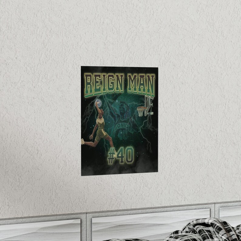 Shawn Kemp Reign Man Vintage Poster - Etsy
