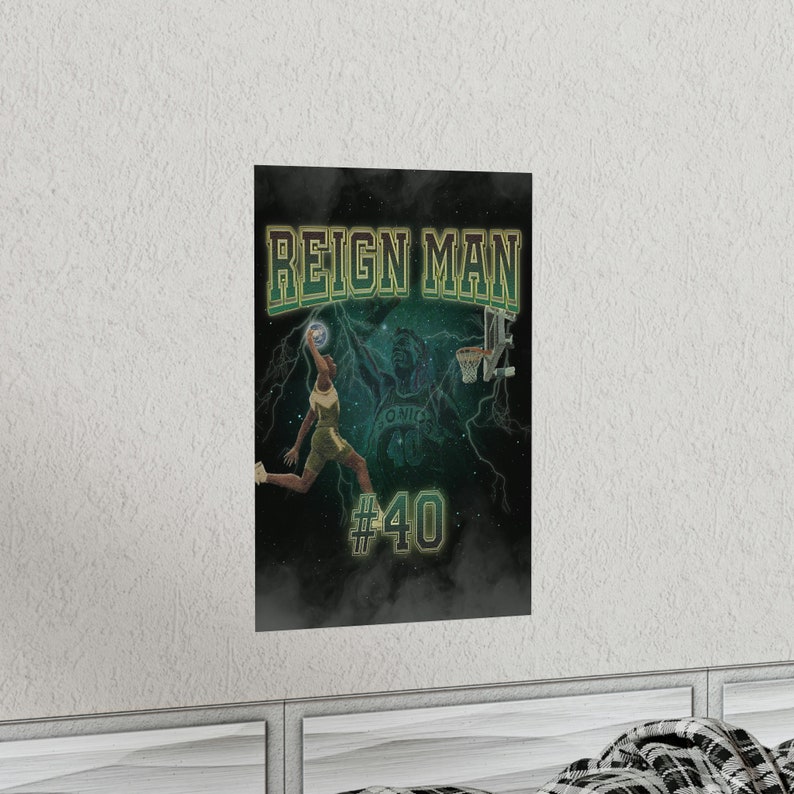 Shawn Kemp Reign Man Vintage Poster - Etsy