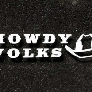 Howdy Volks Cowboy Volkswagen Logo Decal Sticker bumper Sticker ...