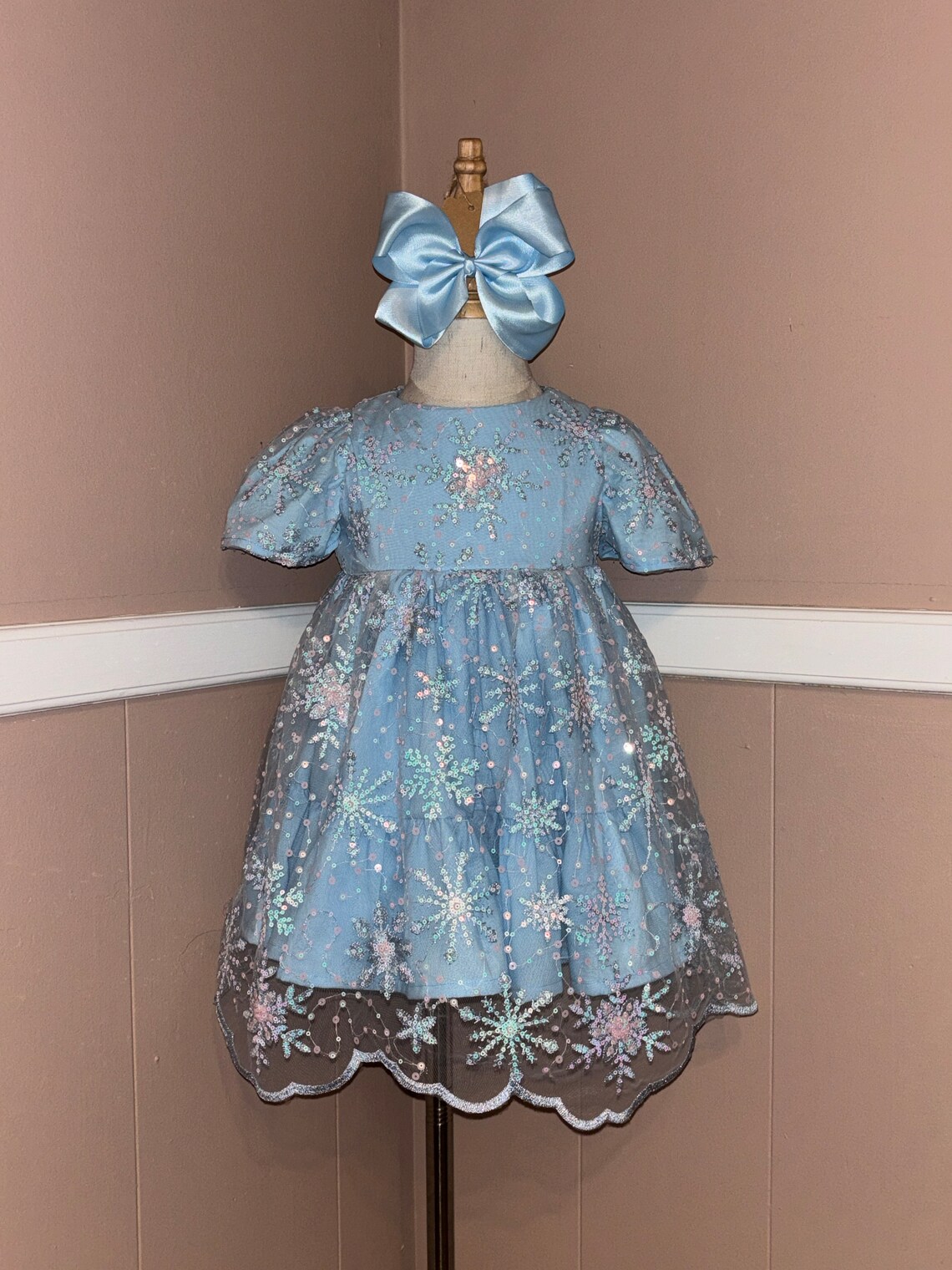Winter Wonderland Frozen Snowflake Christmas Princess Dress - Etsy
