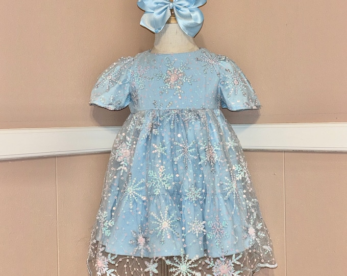 Winter Wonderland Frozen Snowflake Christmas Princess Dress - Etsy