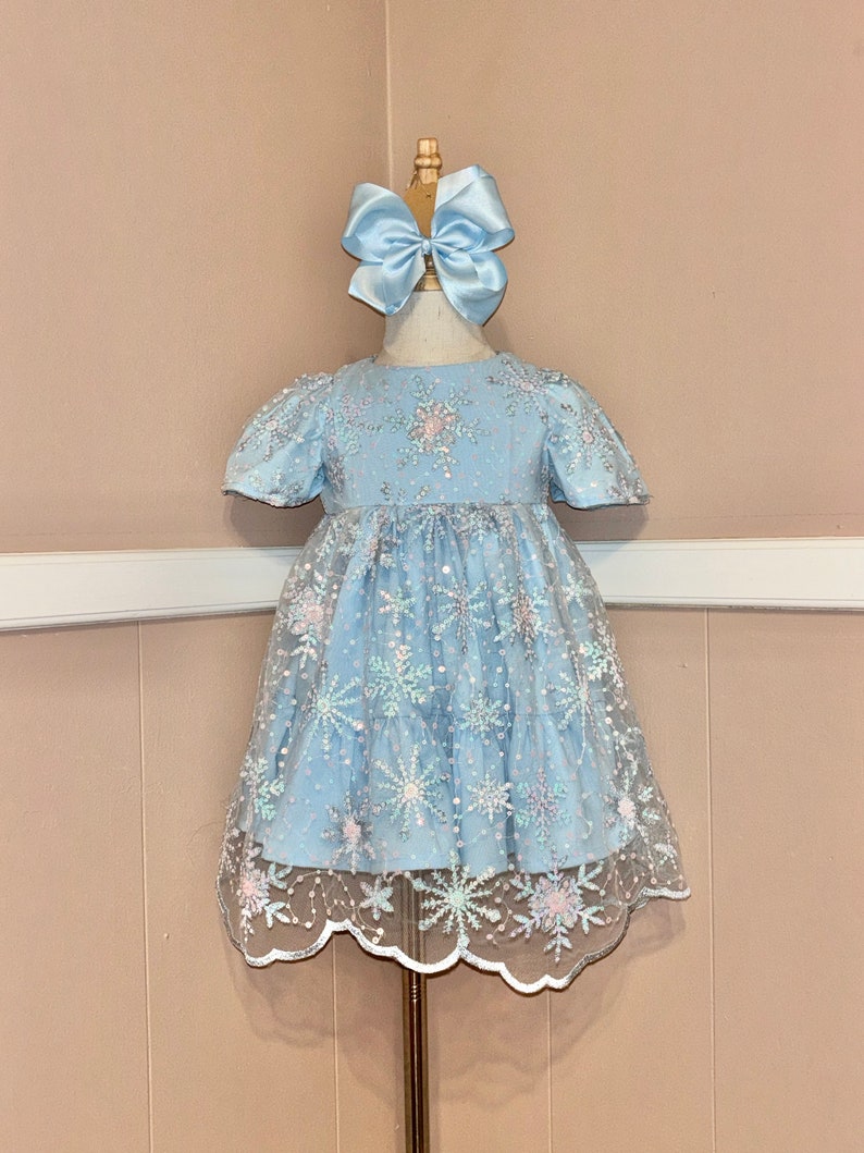 Winter Wonderland Frozen Snowflake Christmas Princess Dress - Etsy