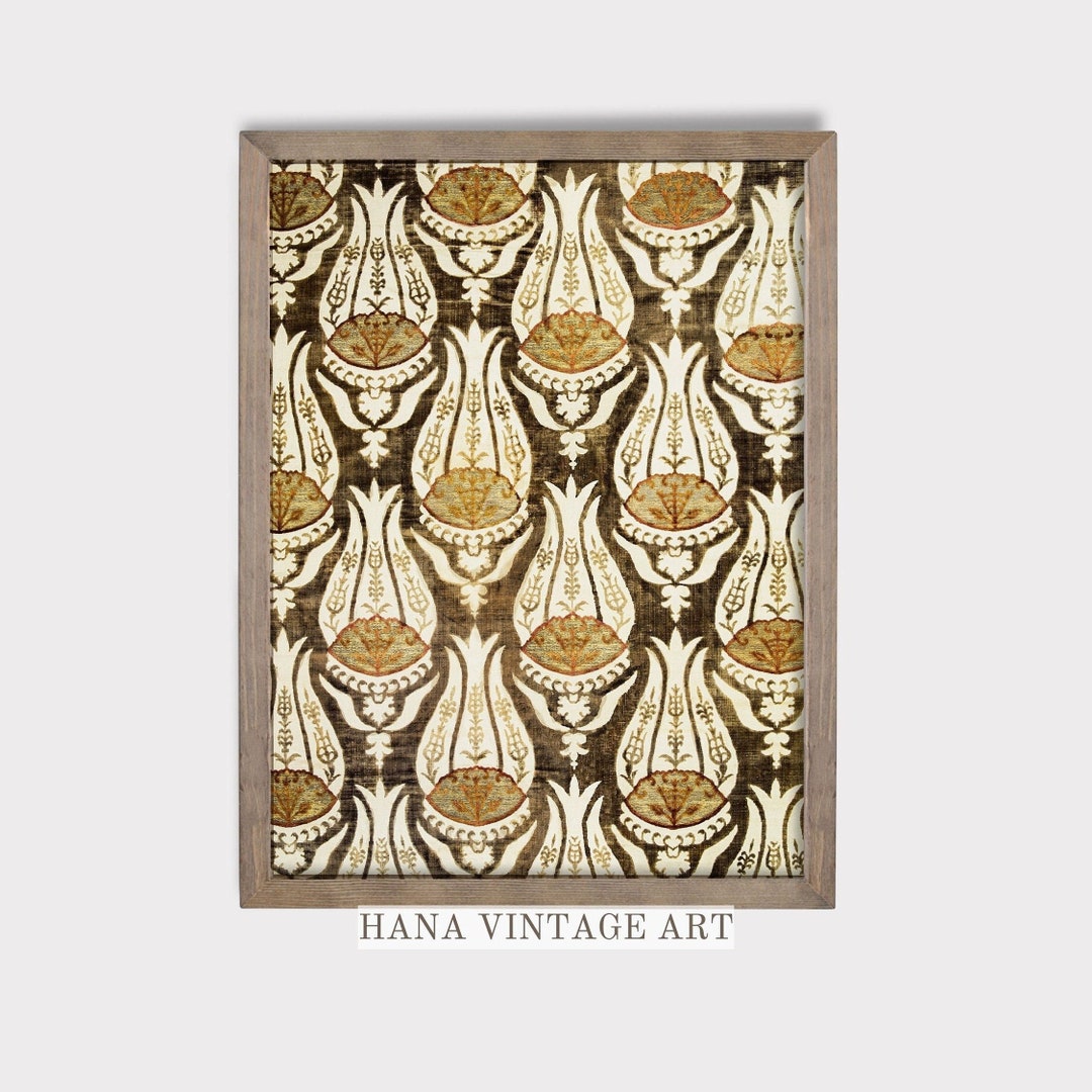 William Morris Fabric Pattern Textile Wall Art Vintage Print Neutral ...