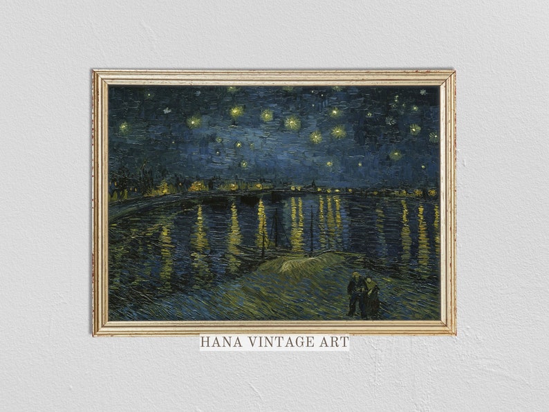Van Gogh Starry Night Printable Vintage Museum Art Print Digital ...