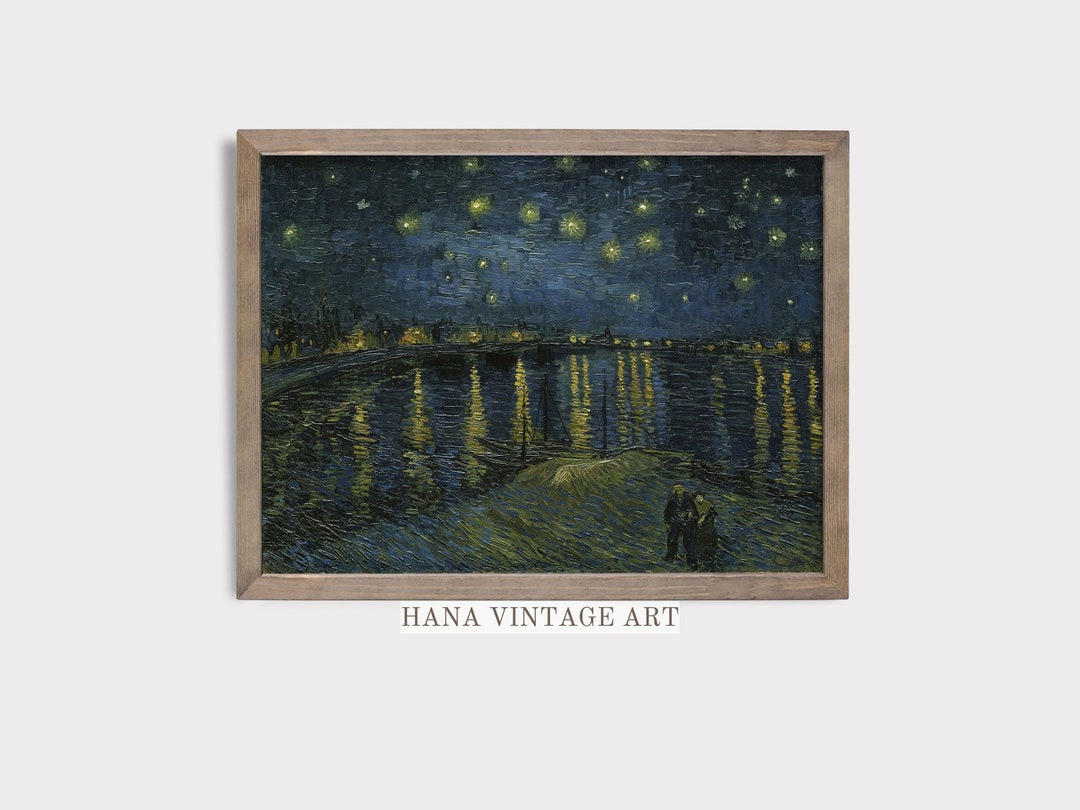 Van Gogh Starry Night Printable Vintage Museum Art Print Digital ...