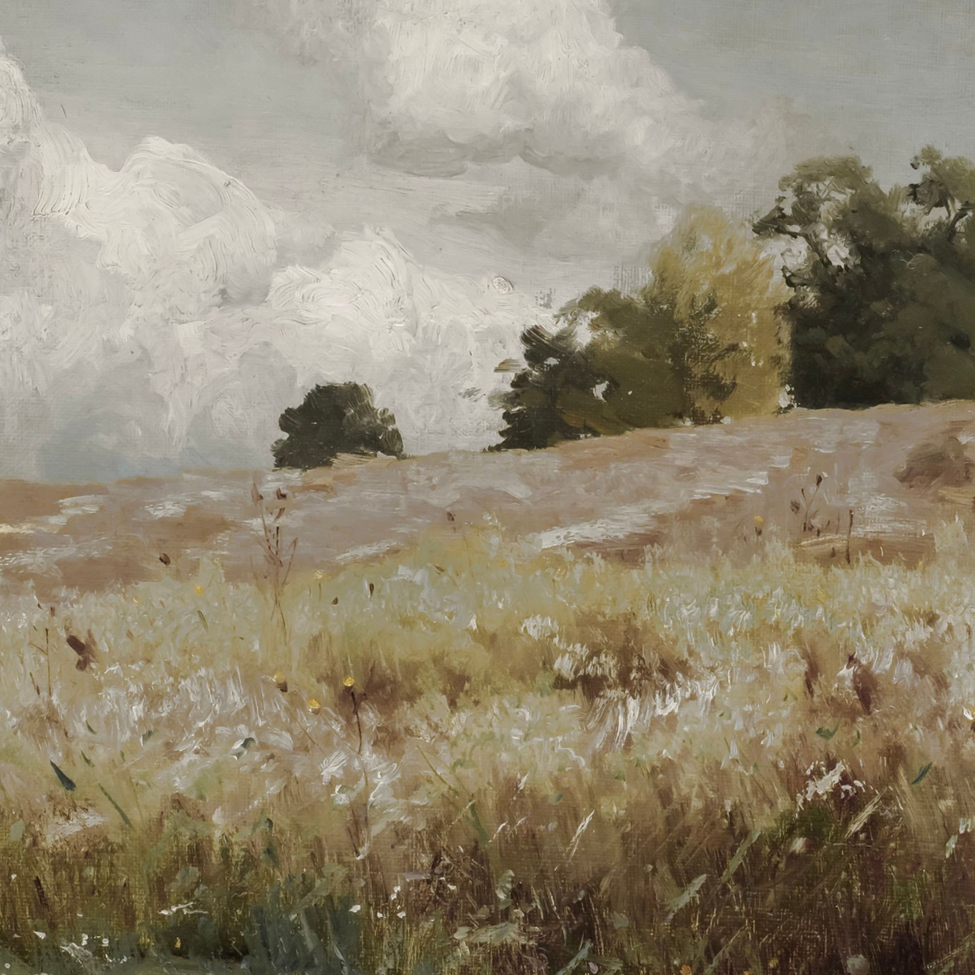 Vintage Farmhouse Wall Decor Country Landscape Painting Rustic Home ...