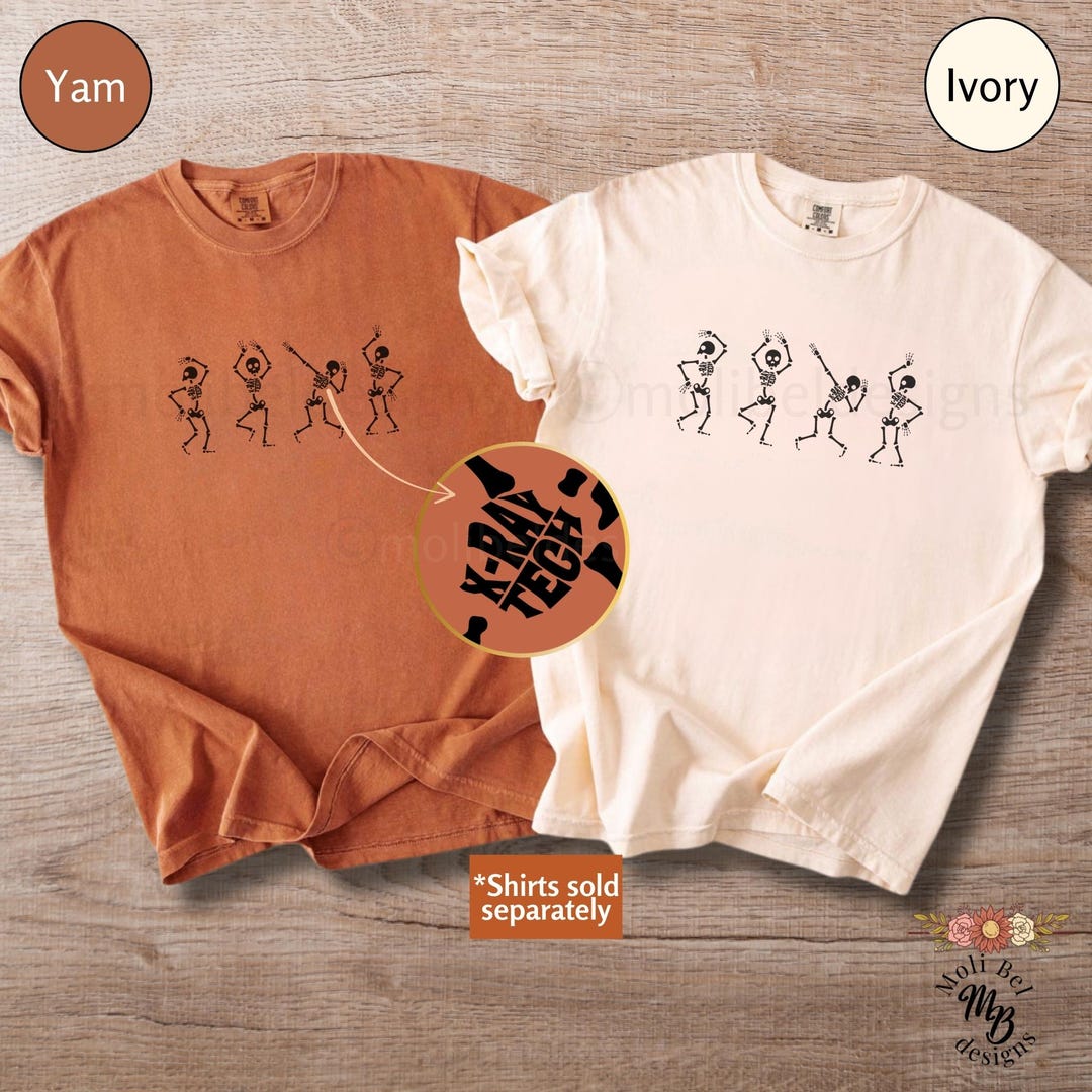 Subtle Spooky X-ray Tech Comfort Colors Halloween Shirt Dancing ...