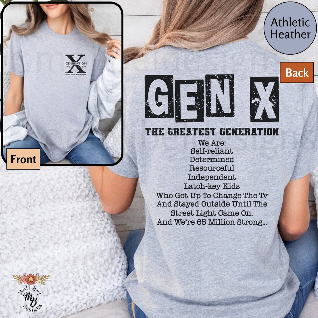 Retro Gen X Front Back T-shirt Sarcastic Trauma Humor Shirts Funny ...