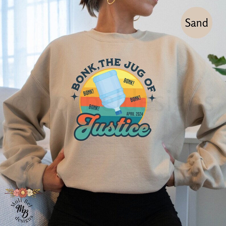 Jug of Justice Sunset Sweatshirt Thin Blue Bonk Protest Sweater Retro ...