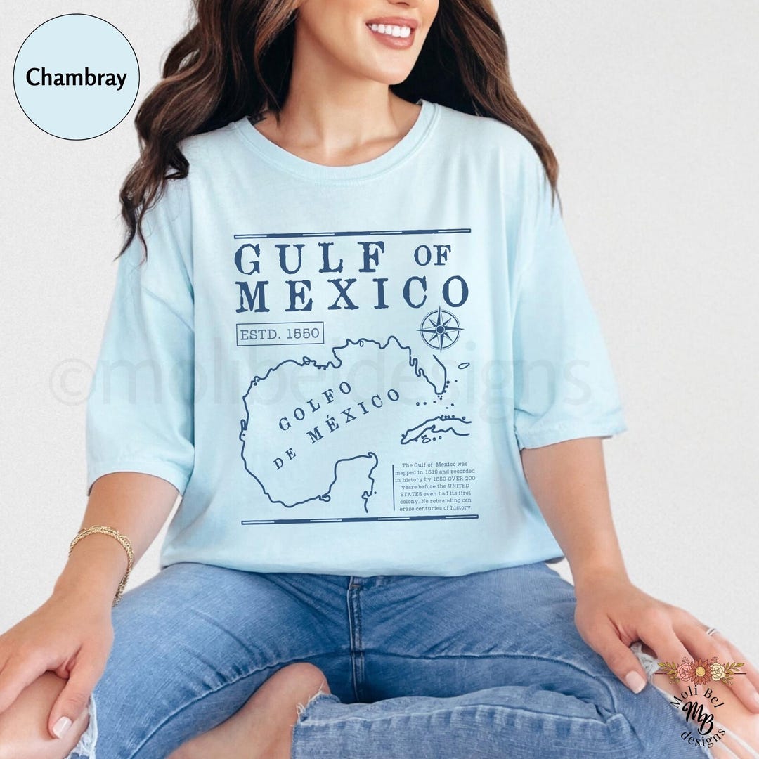 Comfort Colors® Gulf of Mexico Atlas Map Activist Shirt Sarcastic ...