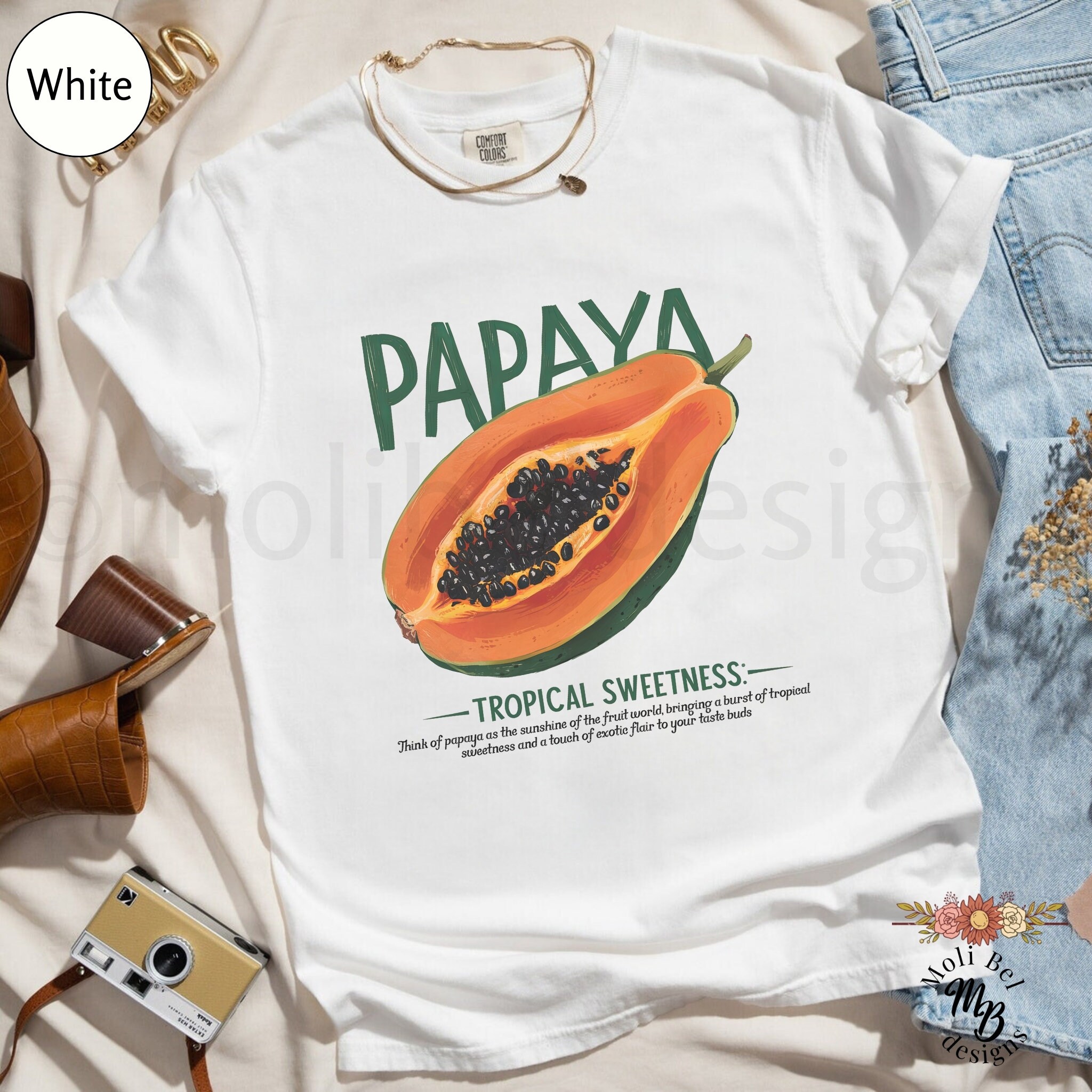 Comfort Colors® Trendy Papaya Tropical Sweetness Shirt Aesthetic Fruit ...