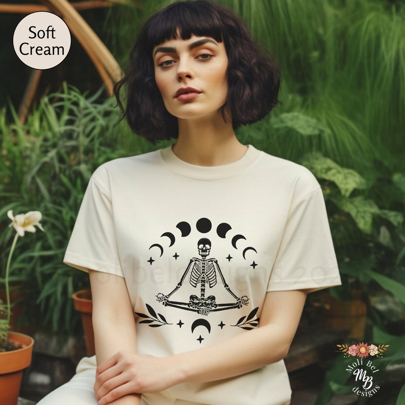Celestial Skeleton Meditation Total Solar Eclipse Shirt Moon Sun Phases ...