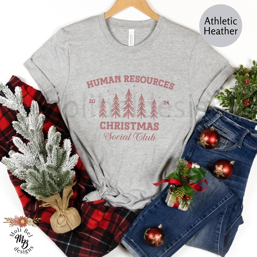 Human Resources Christmas Social Club 2024 Shirt Festive HR T-shirt ...