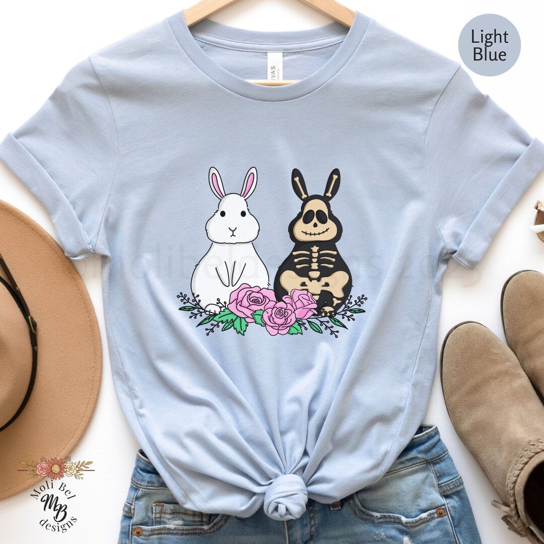 Kawaii Easter Bunnies Skeleton Shirt Rad Tech Xray Lab Vet Tech T-shirt ...