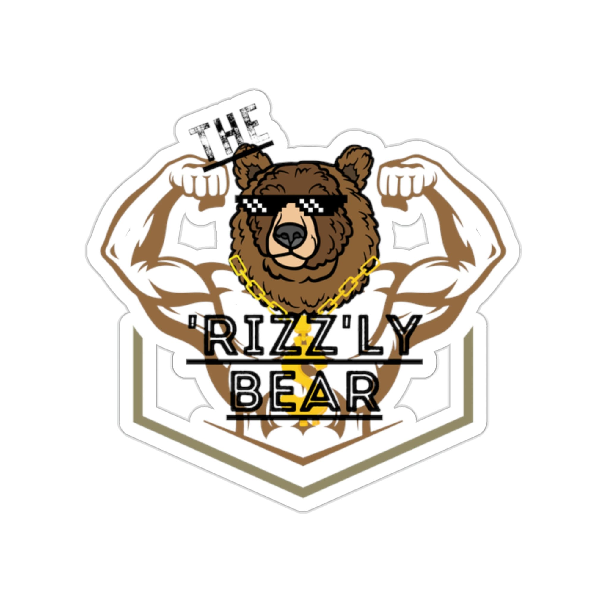 The 'rizz'ly Bear - Kiss-cut Stickers - Etsy