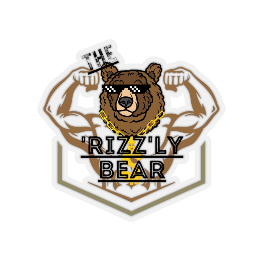 The 'rizz'ly Bear - Kiss-cut Stickers - Etsy