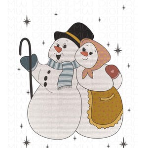 Vintage Inspired Holiday Png Design. Knitted Snowmen. 90s Inspired ...