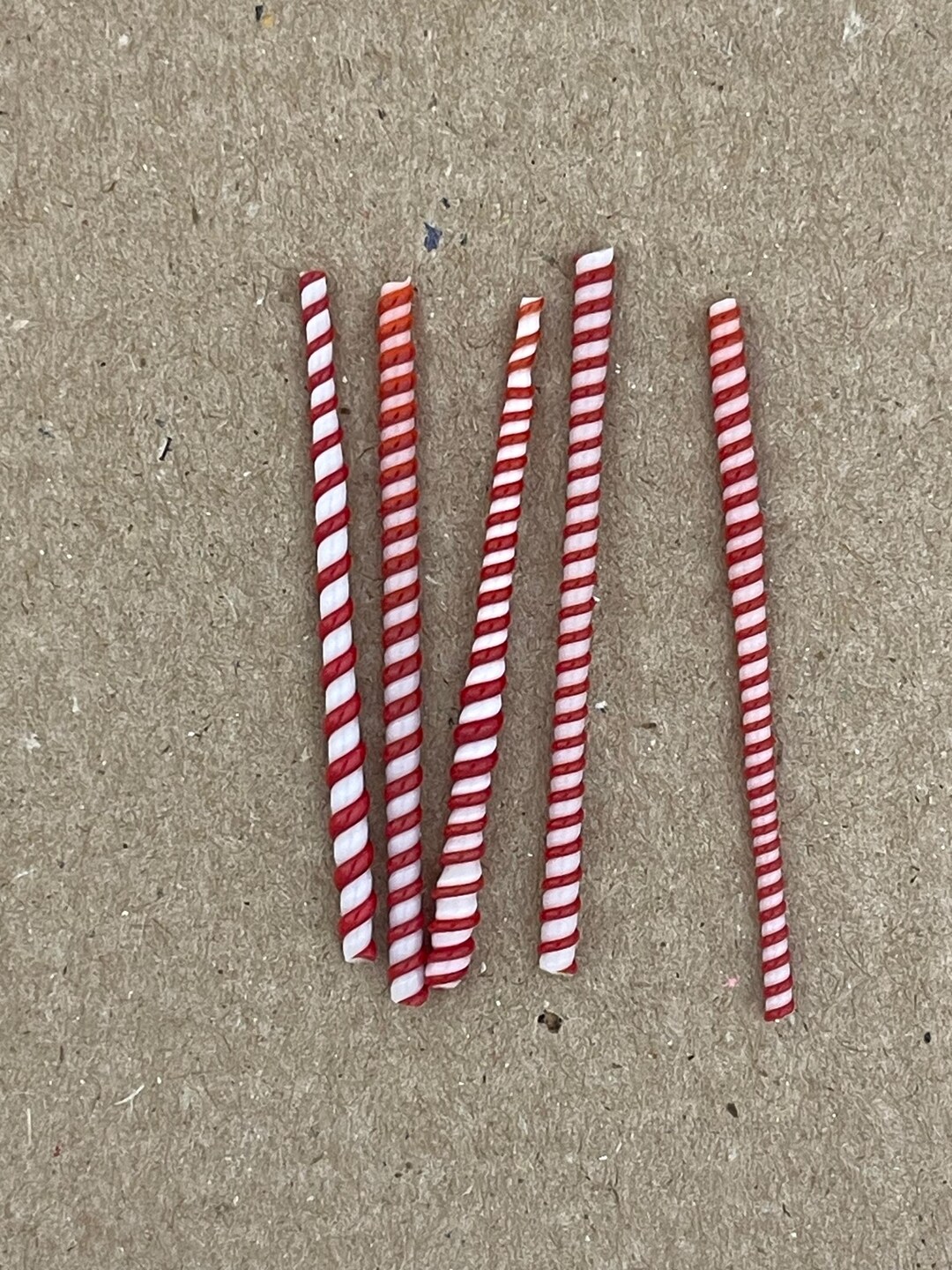 COE 90 White and Red Peppermint Sticks 2 Inch Long 5 per Bag - Etsy