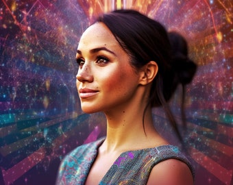 Duchess Meghan in Renaissance Oil Painting Woman Wall Art Print ...