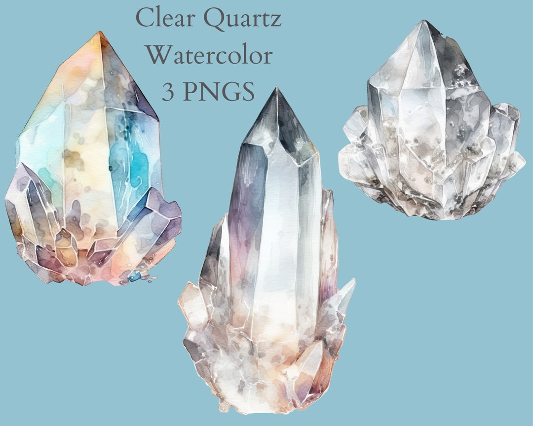 Crystal Quartz Clipart 3 Digital Downloads Printable - Etsy