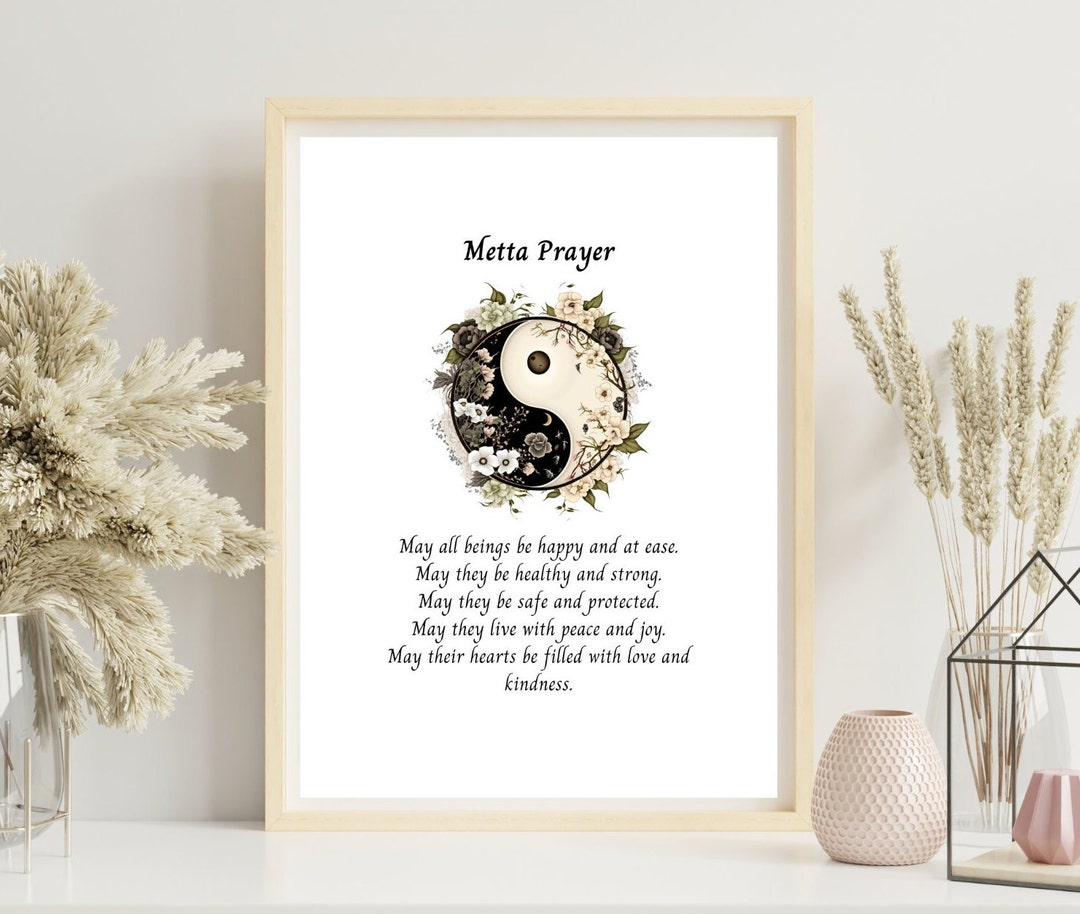 Printable Metta Prayer, 1 PDF Digital Download, Yoga Wall Art Print ...