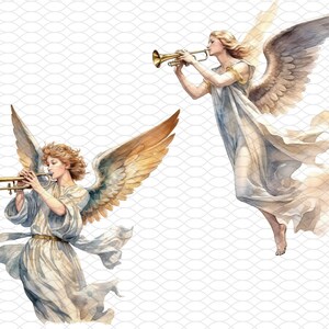 Printable Angel Clipart, Angel Art Printable, 5 Digital Downloads ...