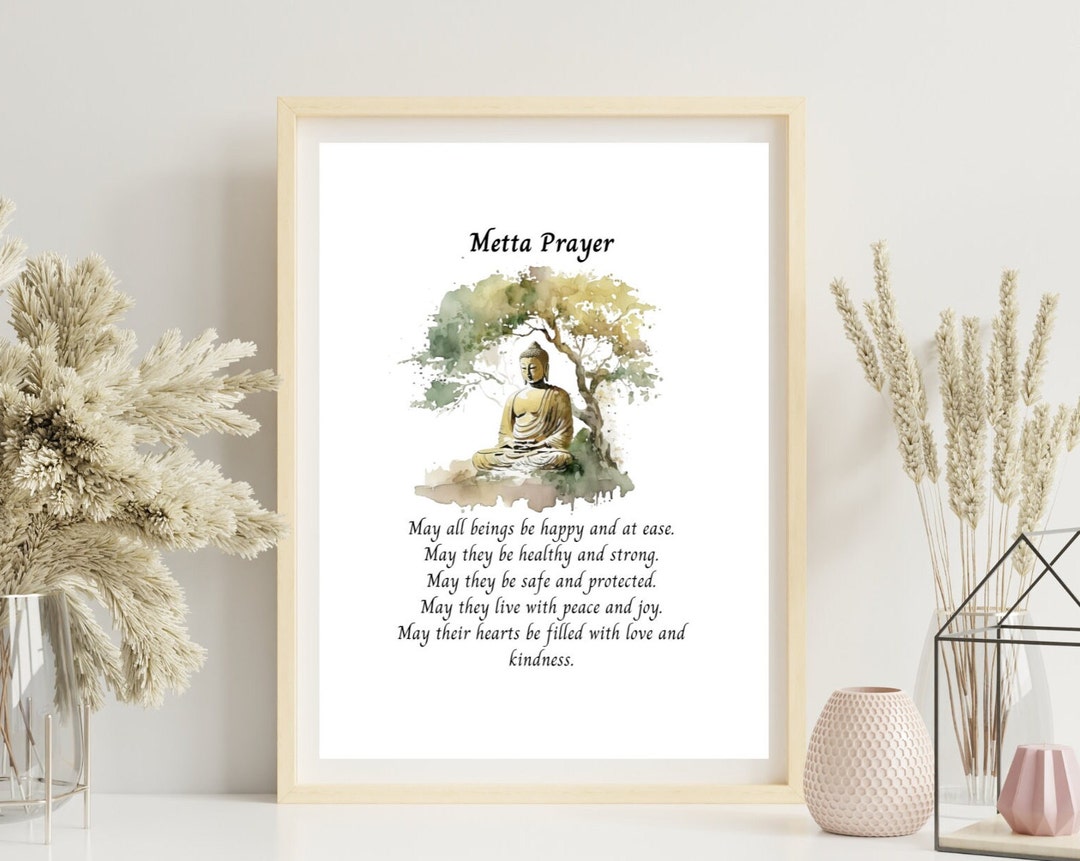 Printable Metta Prayer, 1 PDF Digital Download, Yoga Wall Art Print ...