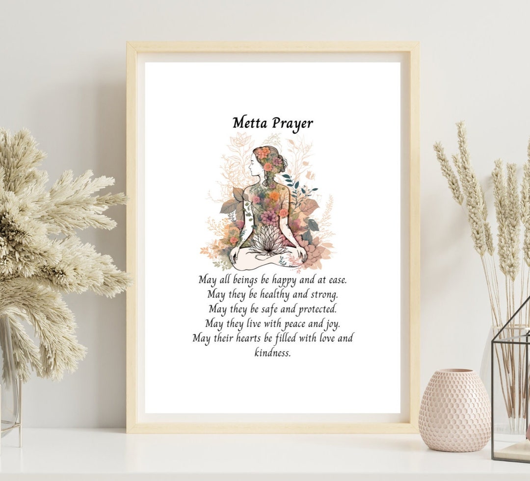 Printable Metta Prayer 1 PDF Digital Download Yoga Wall Art - Etsy