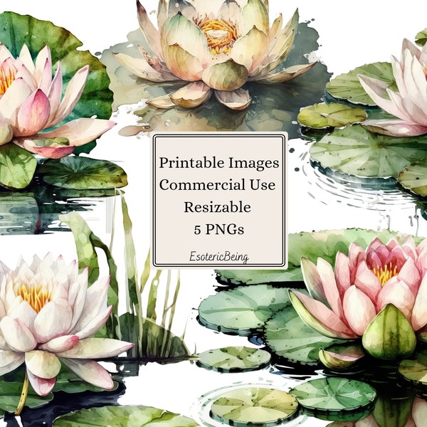 Lotus Flower Printable Paper - Etsy