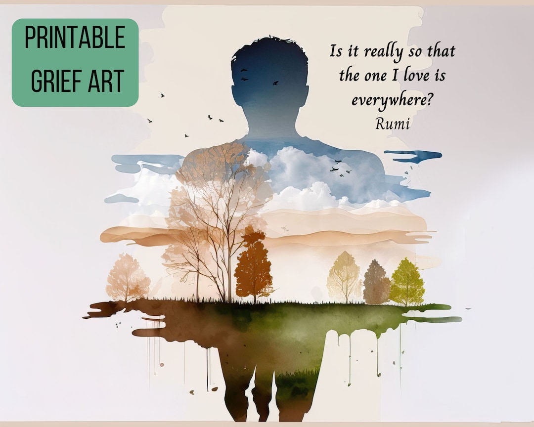 Printable Thoughtful Grief Art Gift, in Memory of Gift, Memorial and ...