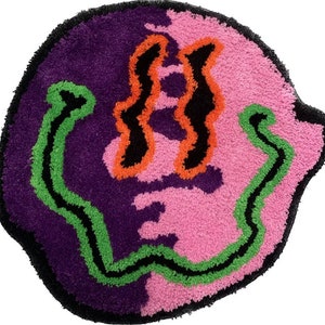 Trippy Smiley Face Rug - Etsy