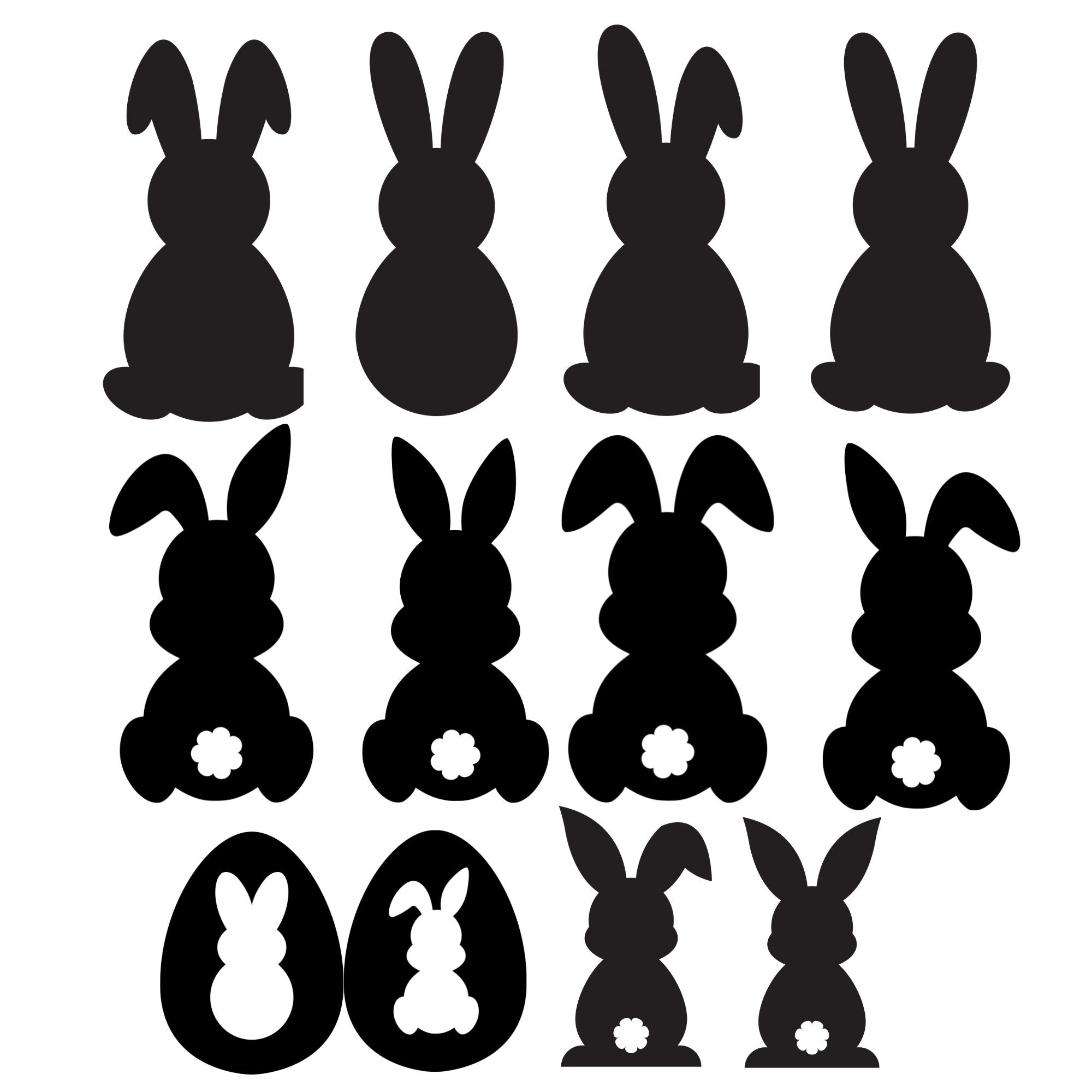 Easter Bunny Shape Svg,rabbit Dxf,easter Bunny,bunny Shape Svg,bunny ...