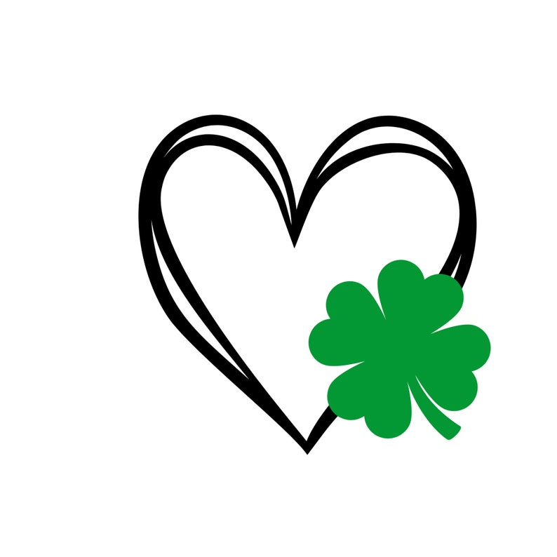 Clover Leaf Svg,shamrock Sparkly Heart Svg,heart Svg,st. Patrick's Day ...