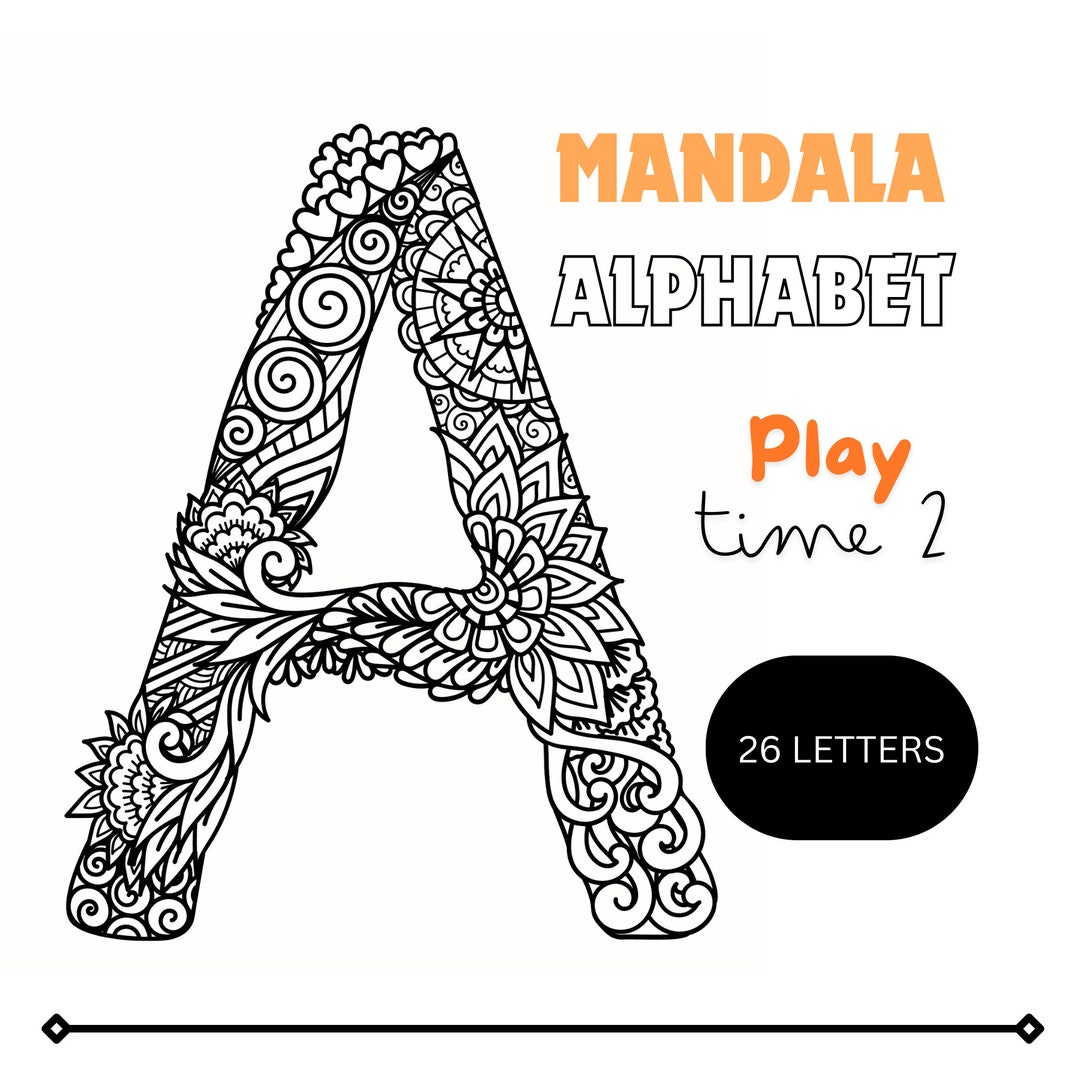 Mandala Alphabet SVG Bundle,mandala Letters Svg Cut Files for Cameo ...