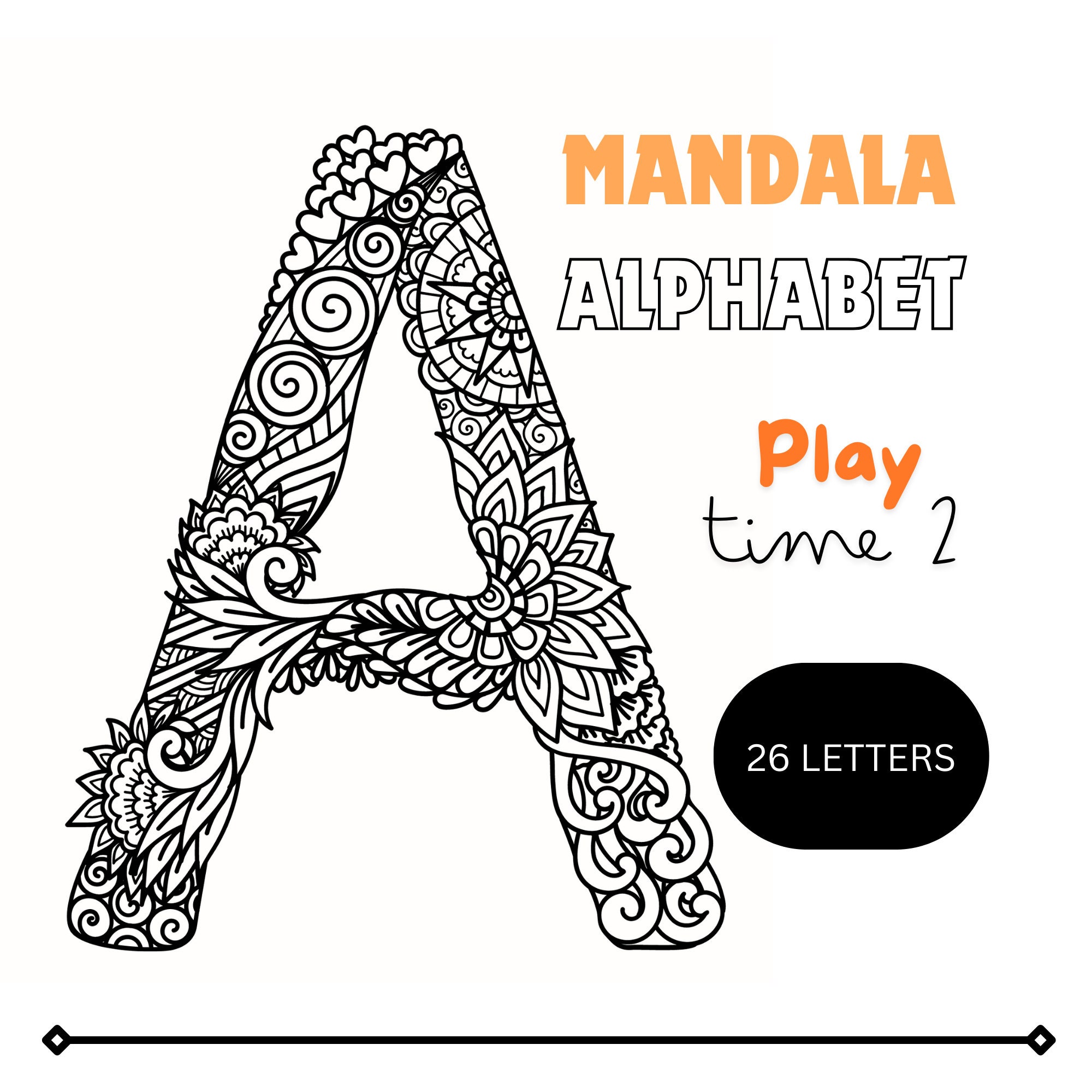 Mandala Alphabet SVG Bundle,mandala Letters Svg Cut Files for Cameo ...
