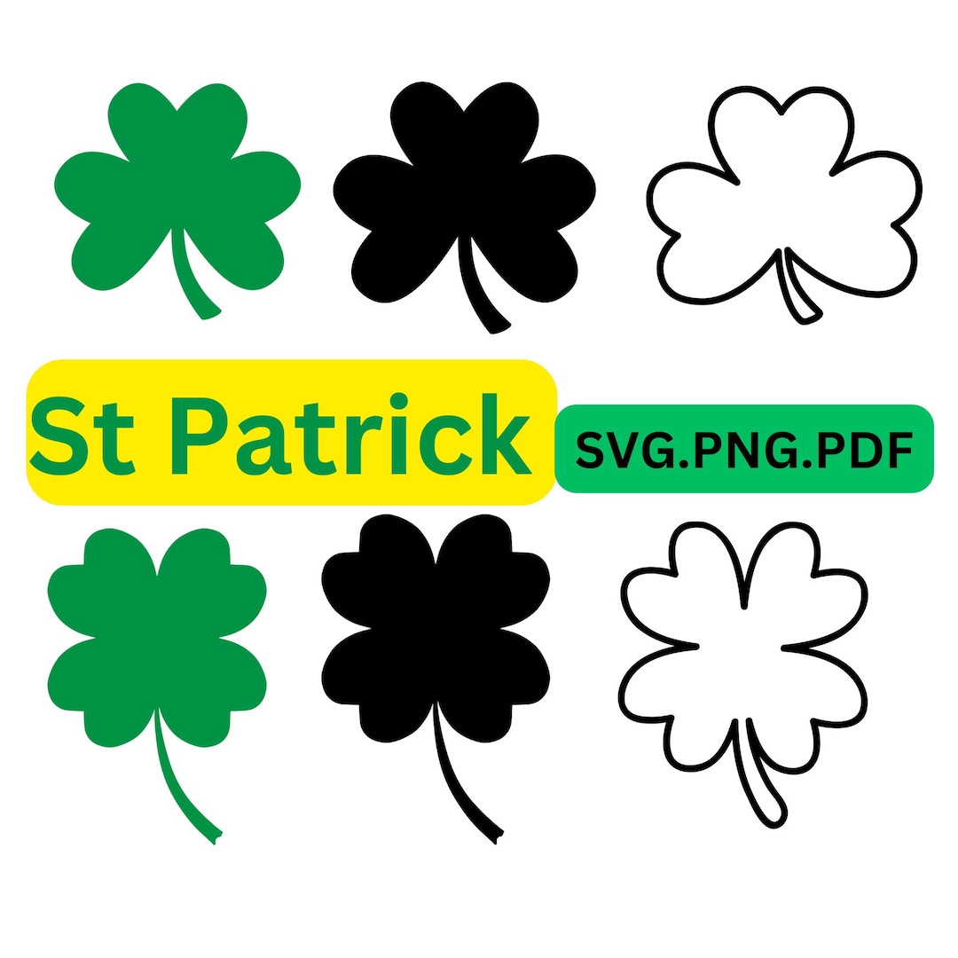 Clover Svg Png,clover Outline Svg,shamrock Svg,shamrock Outline Svg ...