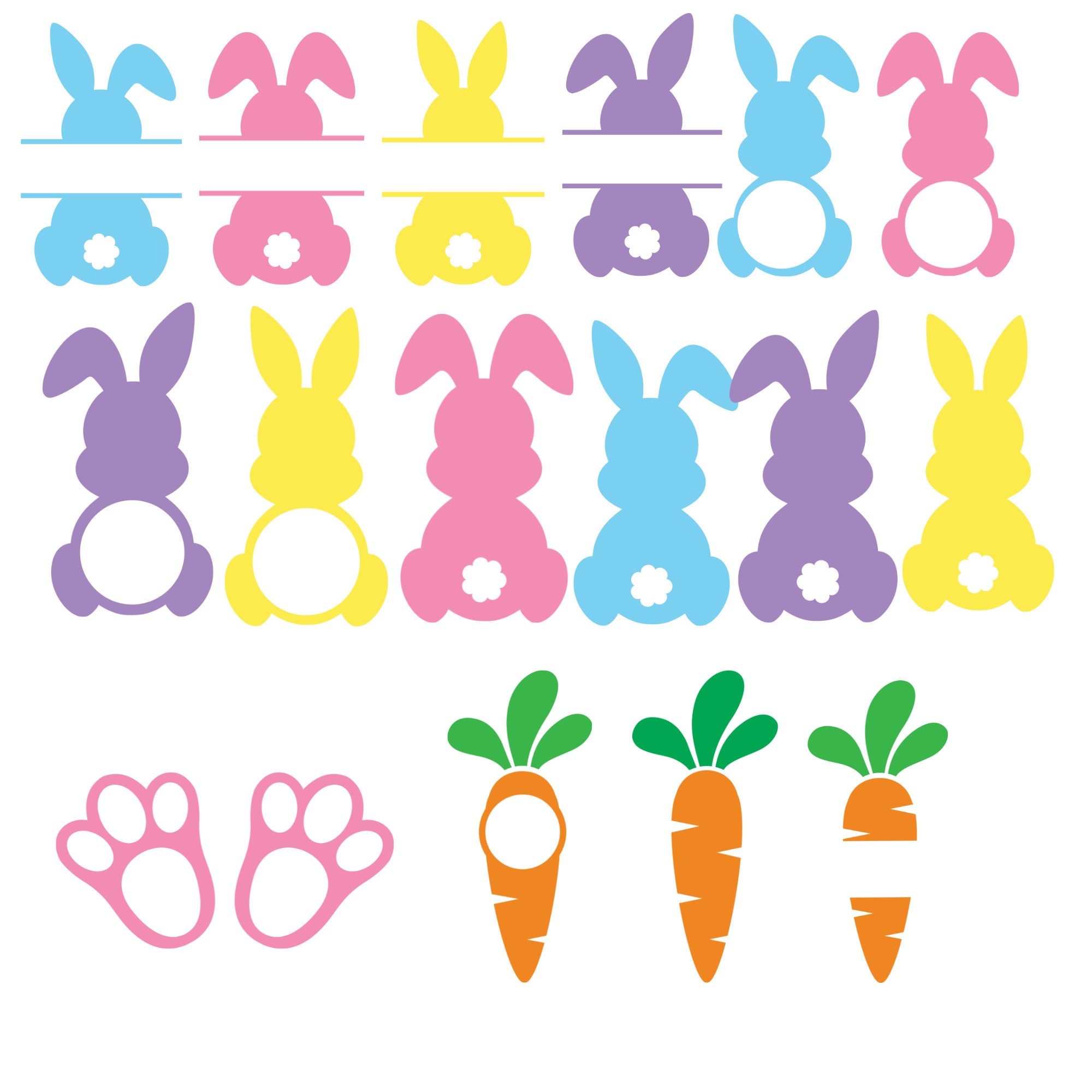 Easter Bunny Shape Svg,rabbit Dxf,easter Bunny,bunny Shape Svg,bunny ...