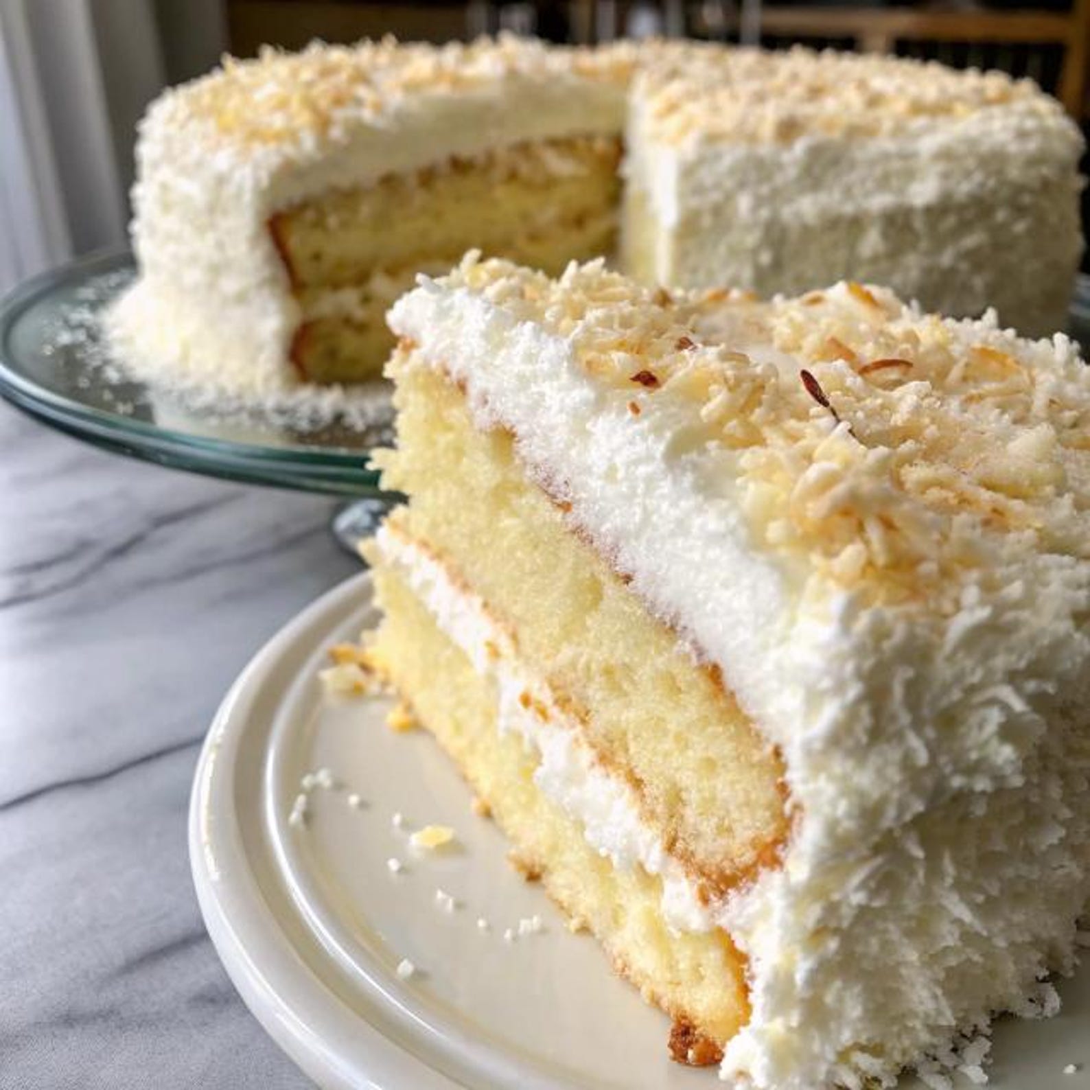 Coconut Cloud Cake – A Slice of Heaven Recipe Download PDF, Printable Recipe, Easy Recipes ...