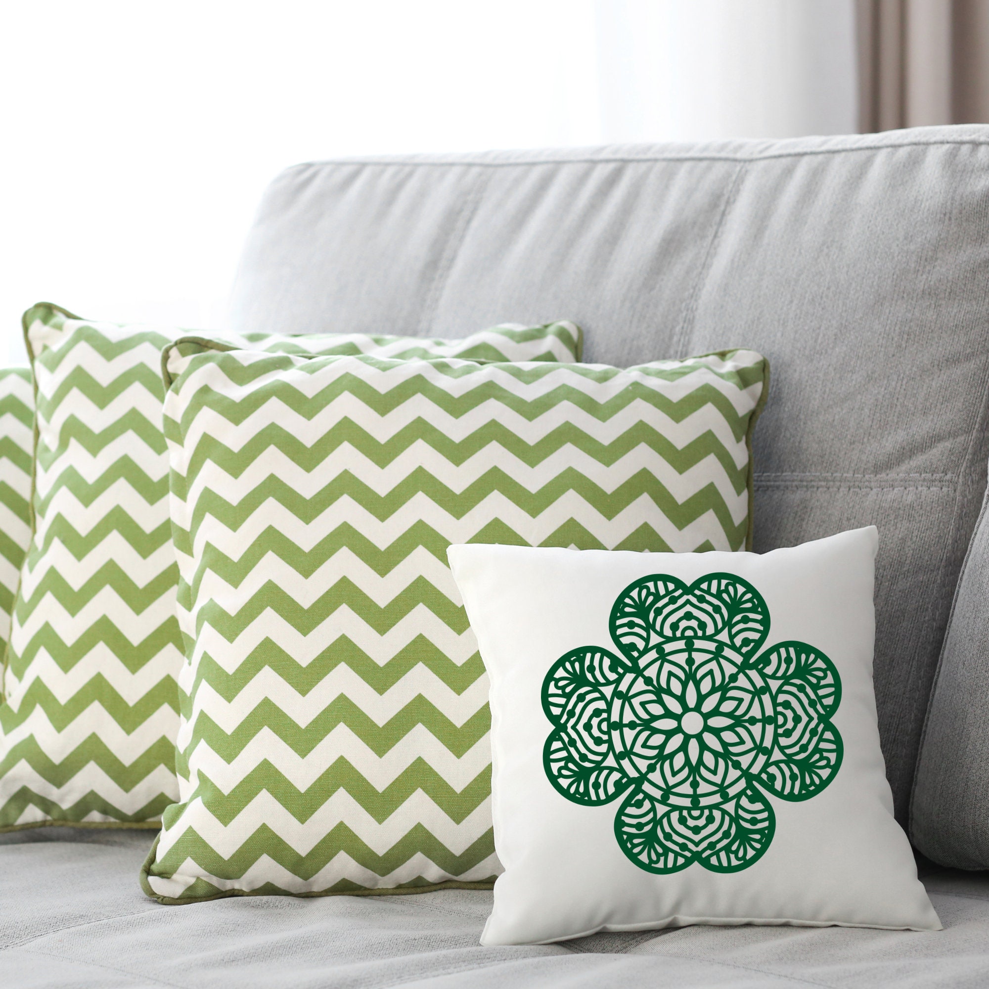 Shamrock Svg.flower Nature Clipart.green Solid & Outline Four Leaf ...