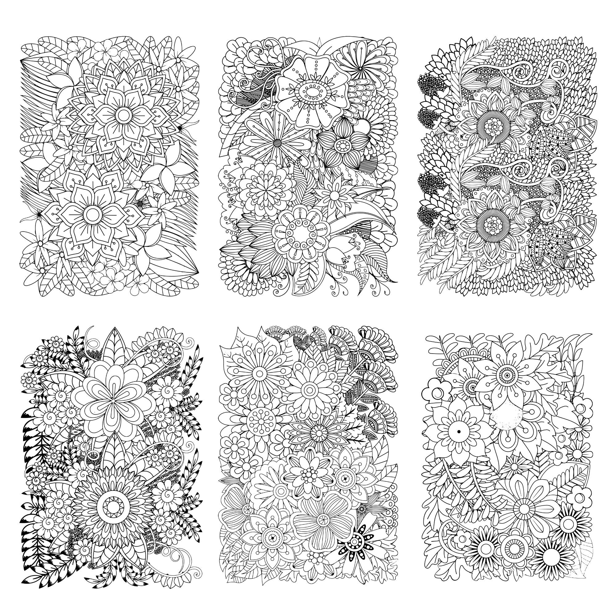 100 PAGES Adult Coloring Pages,printable Coloring Pages,instant ...